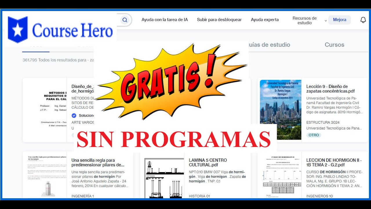 COMO DESBLOQUEAR ARCHIVOS, LIBROS DE COURSE HERO - pdf, documentos en ...