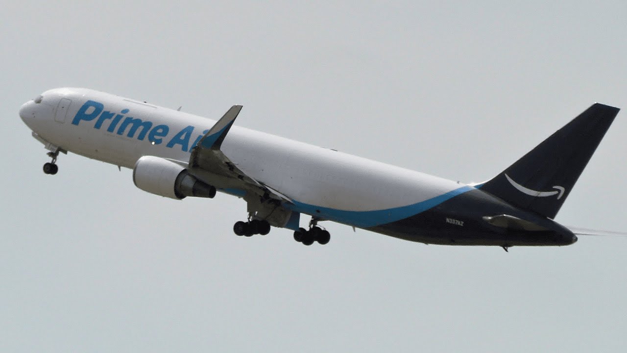GREAT PLANE SPOTTING: AMAZON PRIME AIR 767-300 Departs Cincinnati ...
