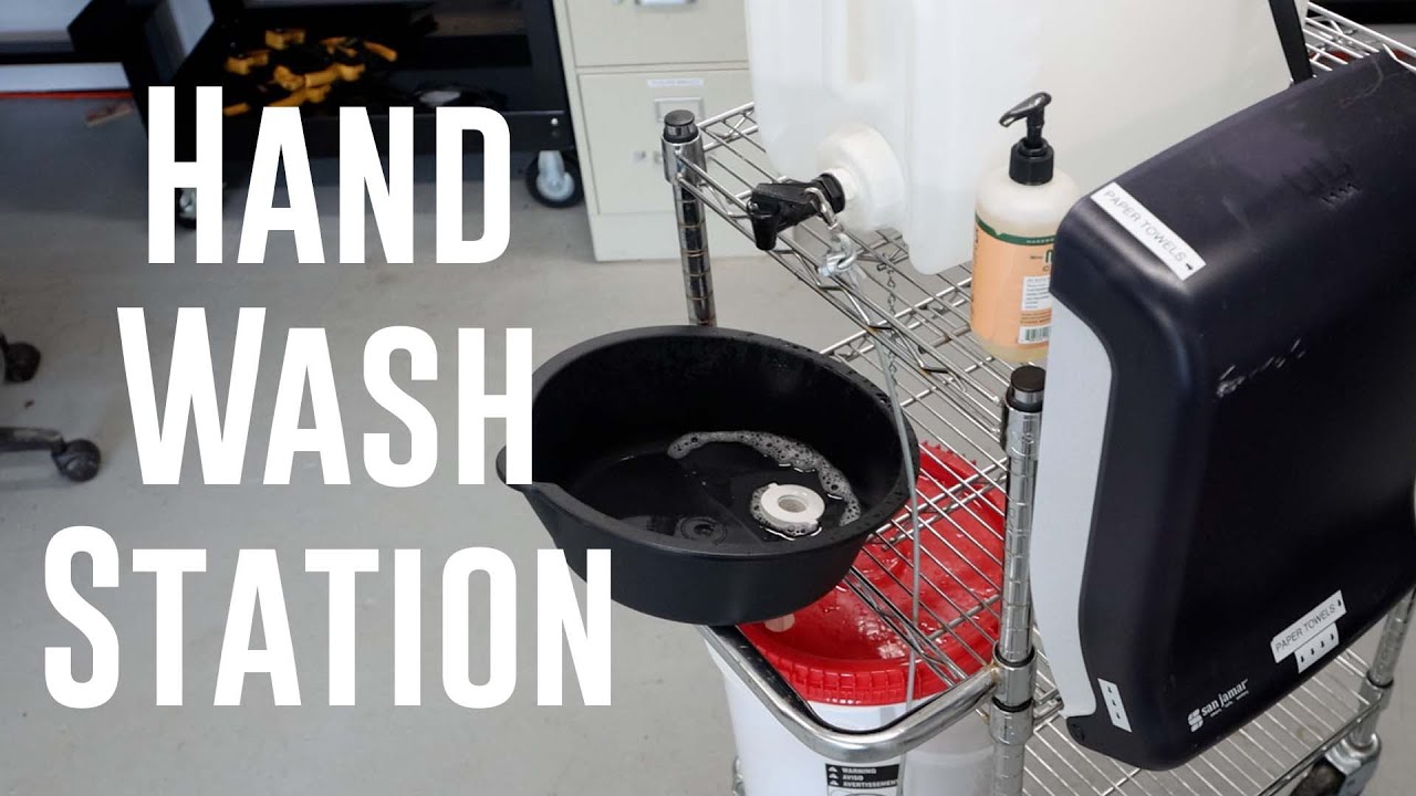 DIY Hand Washing Station - Wire Rack Build - YouTube