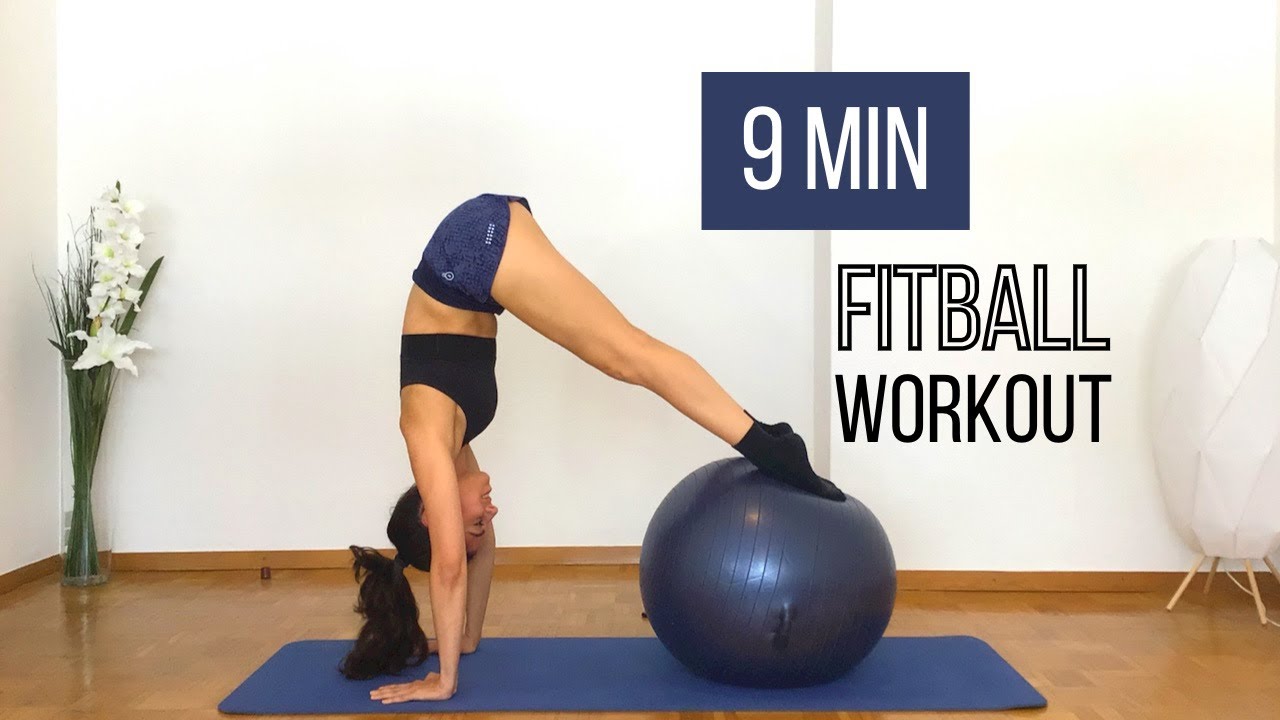 9 MIN Fitball Pilates Workout | Full Core Engagement - YouTube