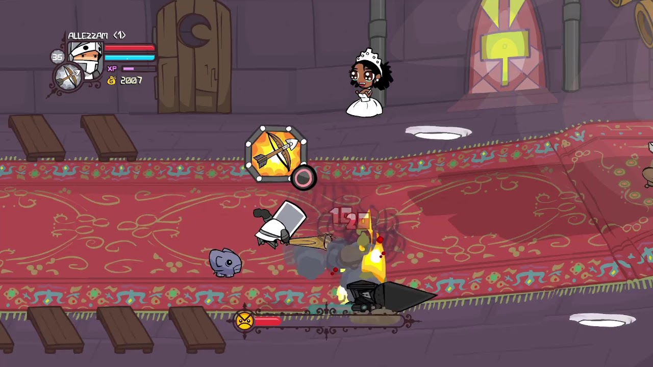 Castle crashers open face gray knight insane mode - YouTube