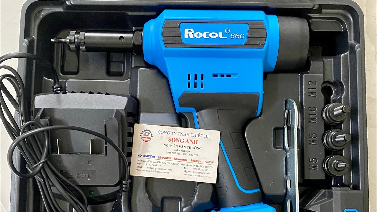 Súng rút ốc tán dùng pin Rocol RL860 chính hãng - YouTube