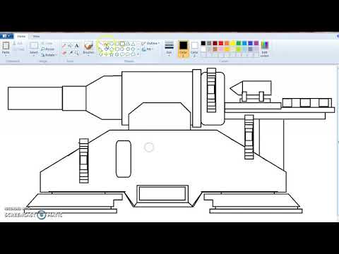 How to draw Dora tank in MS Paint | Part 2 | Tank drawing for kids ...