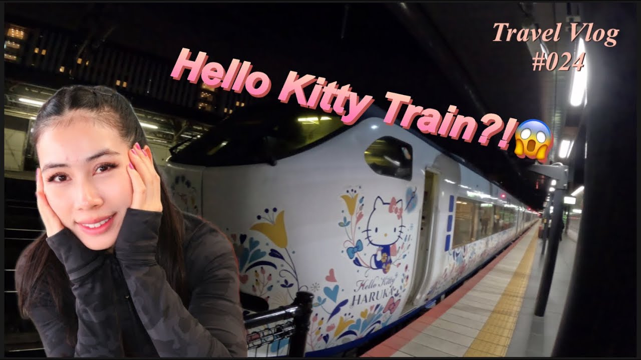 Travel Vlog 024 | Hello Kitty Train from Kyoto to Airport | Last day in Japan | Onsen Hotel ...
