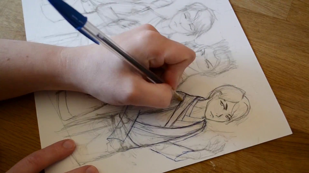 Drawing in Ballpoint Pen | Ninjago fanart - YouTube