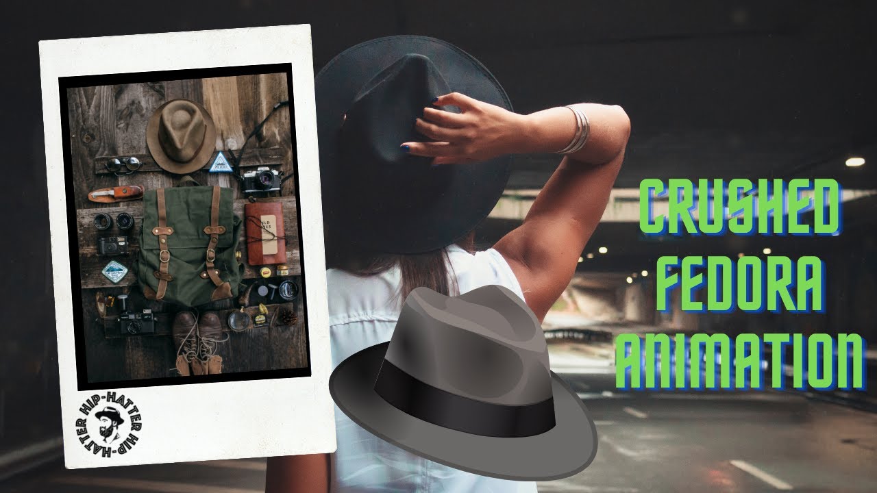 Wide Brim Fedora Hat Crushed By A Boot Animation - YouTube