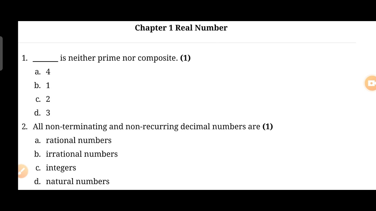 Class 10 Real Number Most Important Objective Questions For Class 10 class-10-real-number-most-important-objective-questions-for-class-10
