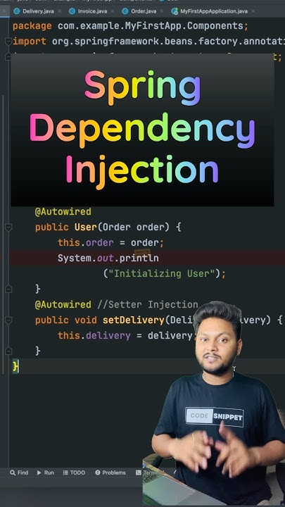 Spring Dependancy Injection #javaframework - YouTube