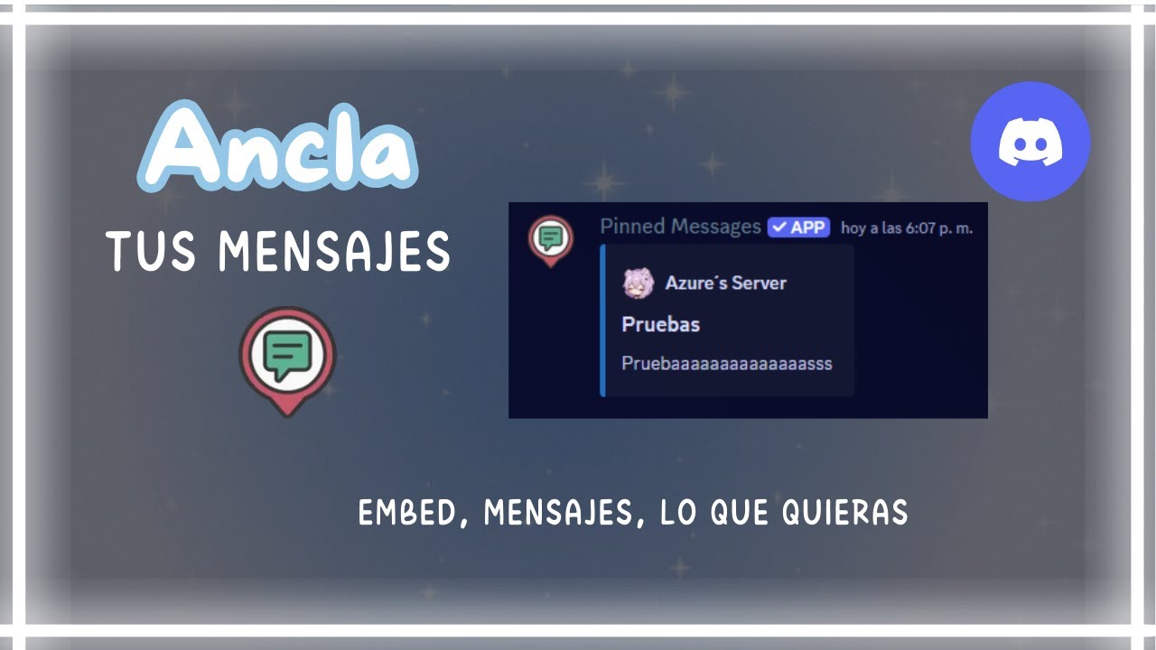 Como anclar mensajes embed en discord 2024 - YouTube