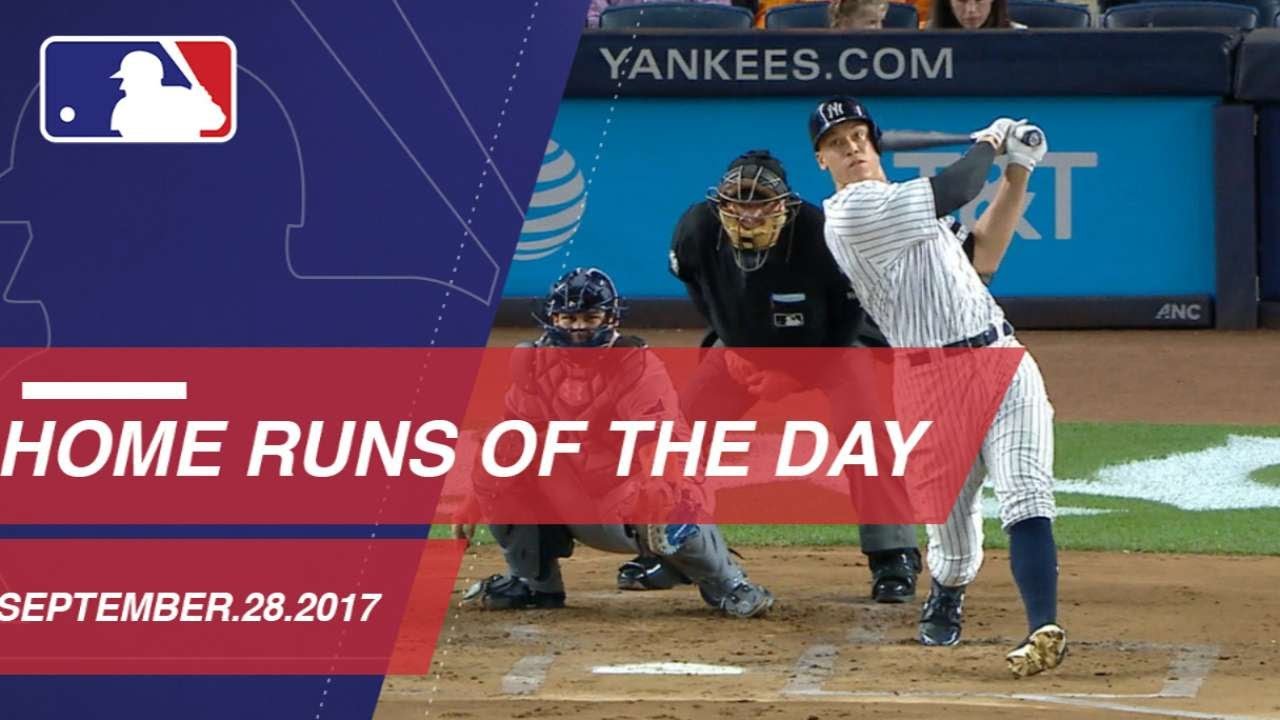 Check out all the homers around the Majors: 9/28/17 - YouTube