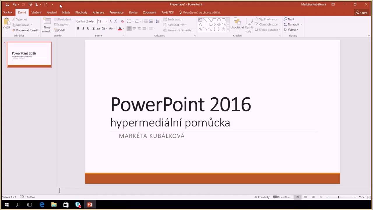 PowerPoint 2016: 1C: Panel Rychlý přístup - YouTube