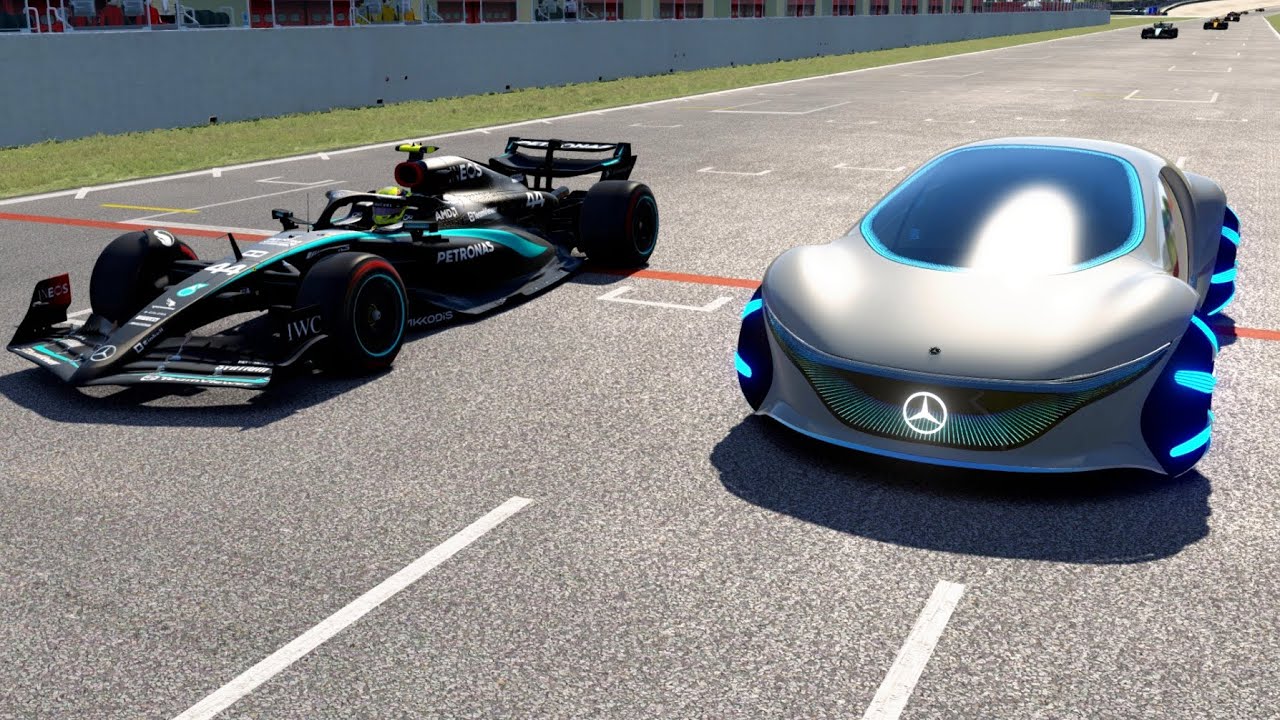 Mercedes-Benz AMG Vision AVTR vs F1 Racingcars at Mugello - YouTube