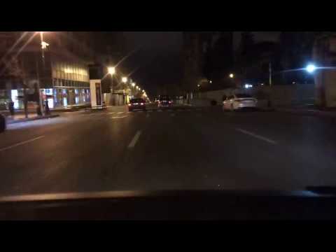 Timelapse Baku streets at night 7 February 2017