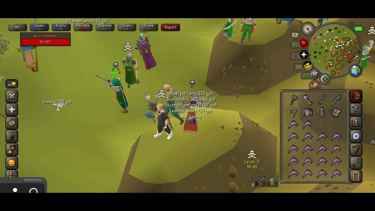 OSRS F2P PK Pure Str vs 5def Pure Str - YouTube