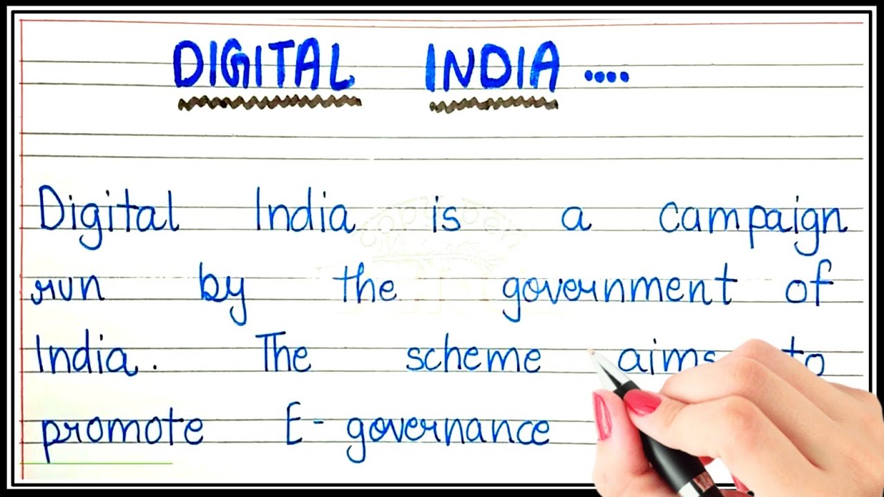 Essay on Digital India in english | Short note on digital India ...