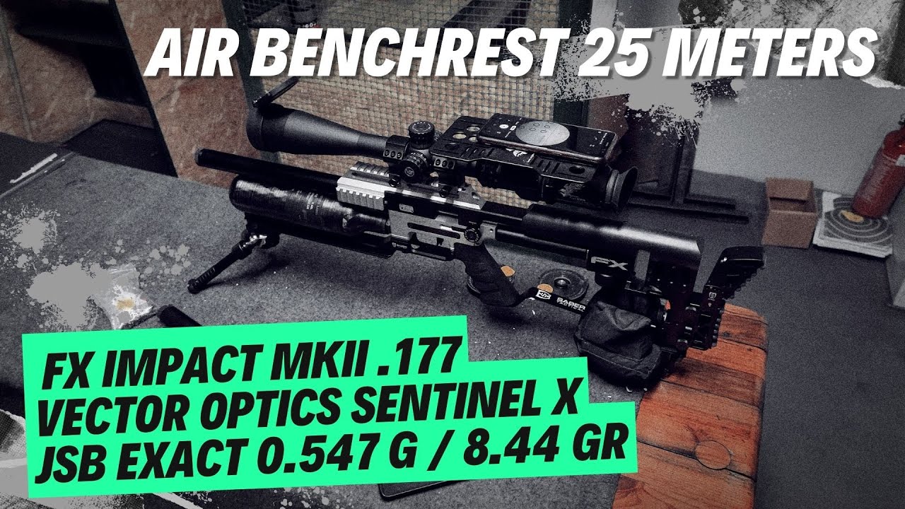 FX Impact MK II .177 Sentinel X - Benchrest 25 meters - YouTube
