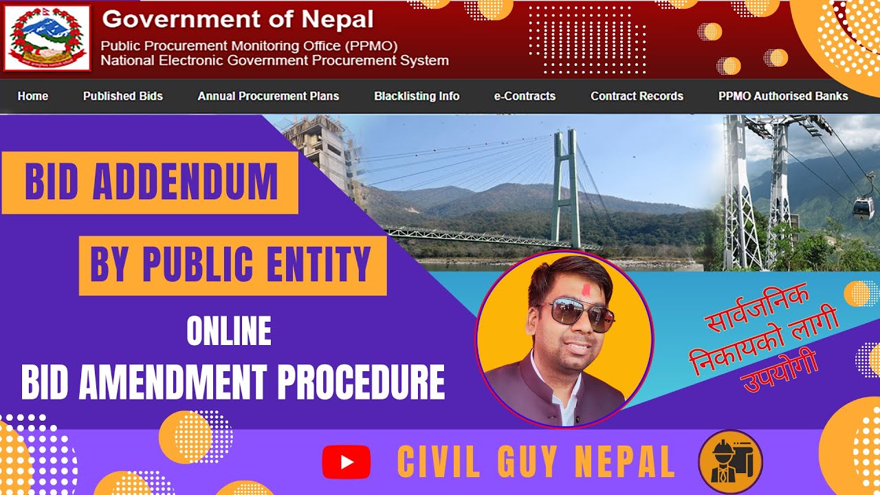 Bid Addendum Procedure | Bid Amendment by Public Entity | Bolpatra For Beginners | Bolpatra ...