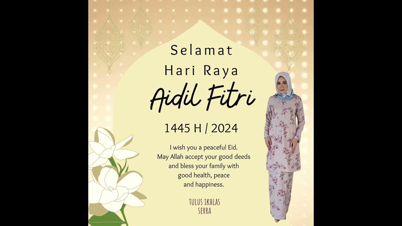 032 TEMPLATE KAD RAYA DIGITAL OOTD FEMININ - YouTube
