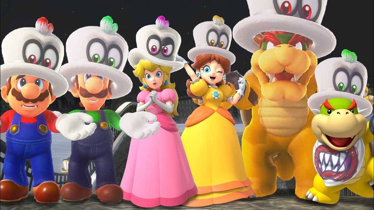 Mario Luigi Peach And Daisy