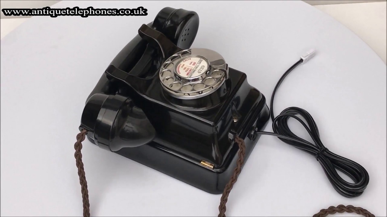 Siemens Bakelite wall telephone fully working antique telephone - YouTube