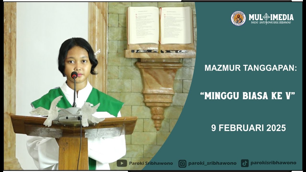 Mazmur Tanggapan-9 Februari 2025-Edisi Baru-Minggu Biasa Ke V - YouTube