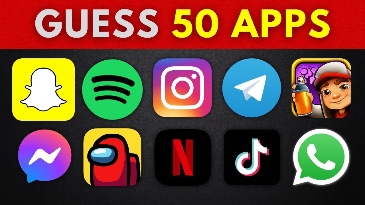 Guess the App Logo in 3 Seconds ... ! | 50 Famous App Logos in the ...