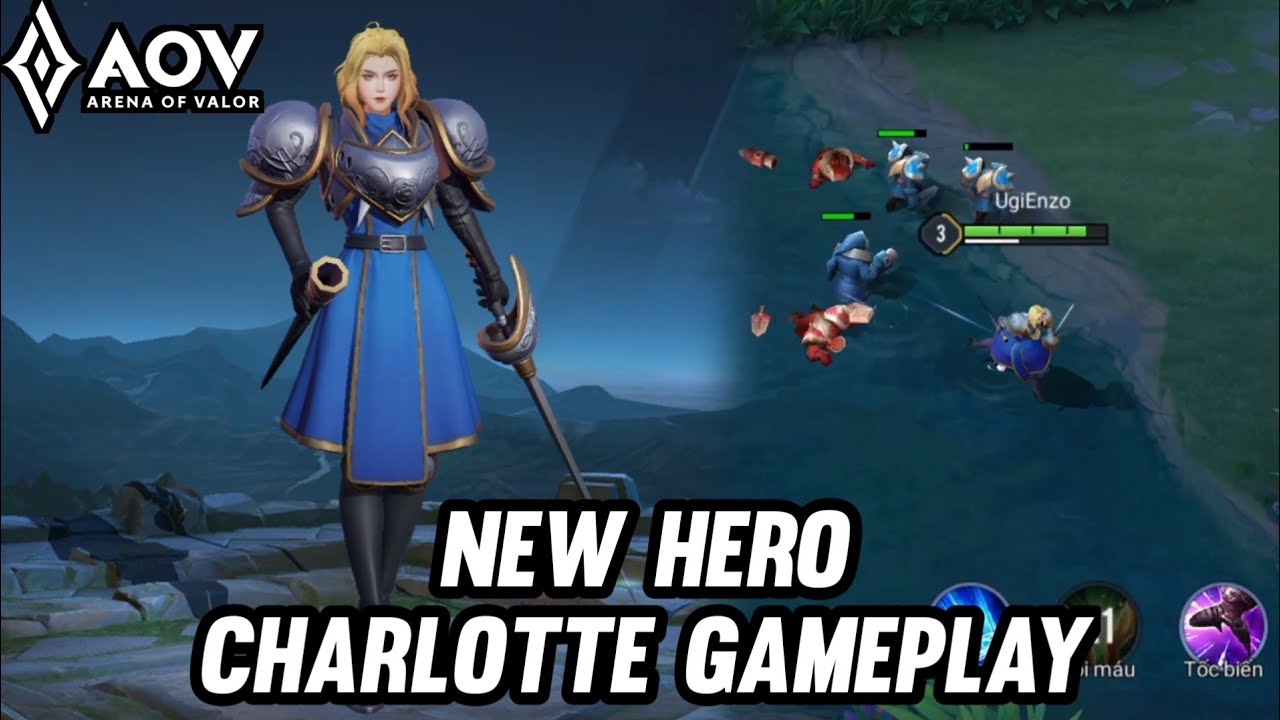 AOV: NEW HERO AOV CHARLOTTE GAMEPLAY - ARENA OF VALOR LIÊNQUÂNMOBILE ...