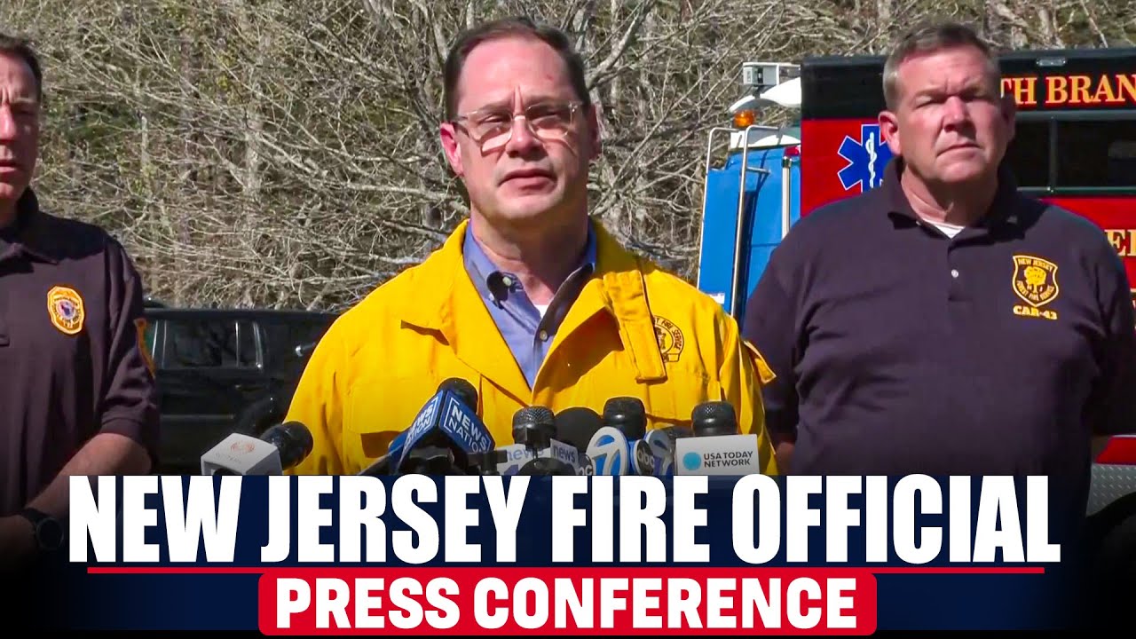Press briefing by New Jersey fire officials on the Jones Road wildfire ...