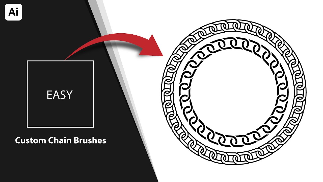 How To Create a Custom Chain Brushes in Adobe Illustrator Tutorial ...