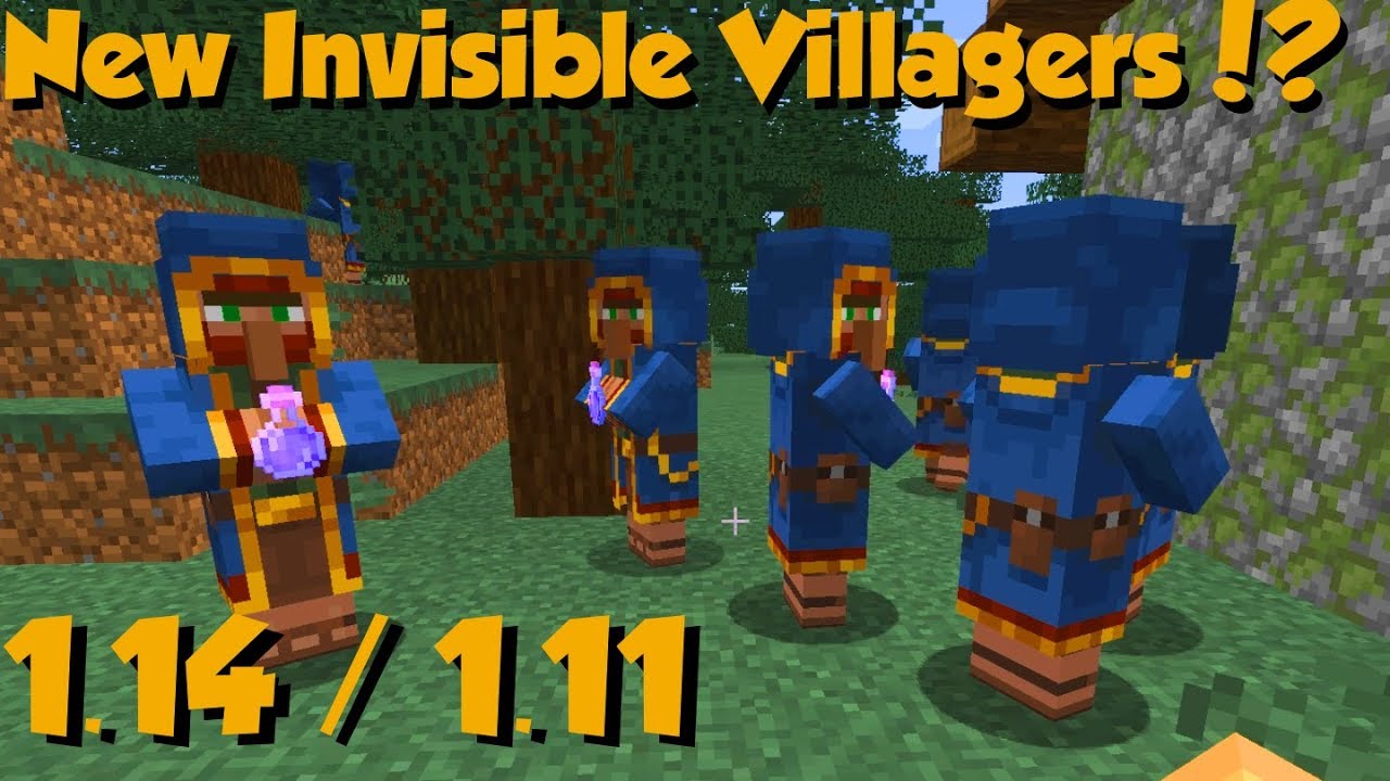 Invisibility Potion Villagers Were Just Added To Minecraft 1.14 - YouTube