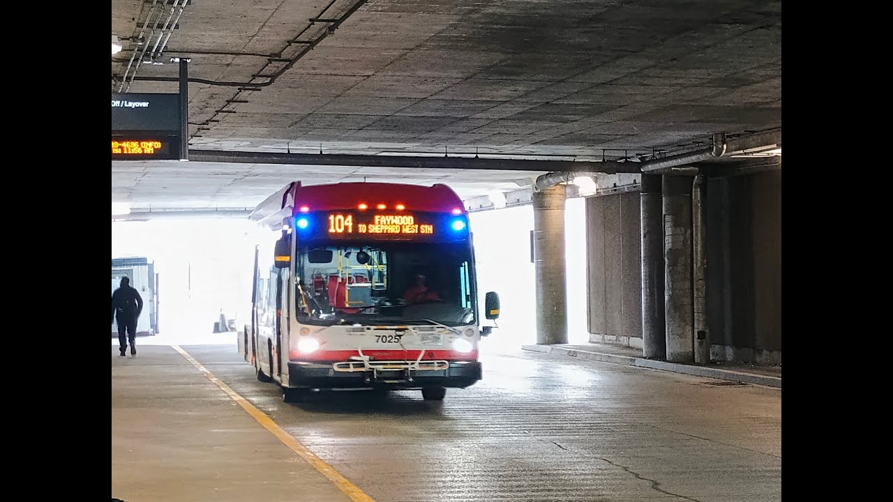 TTC Route 104 Faywood Ride (Wilson Subway Station to Sheppard West ...