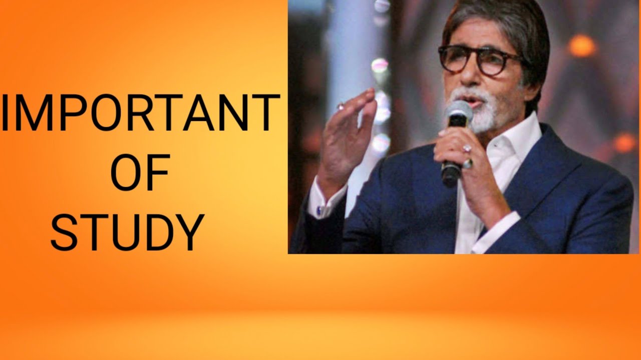Important of study motivational speech by amitabh Buchan - YouTube