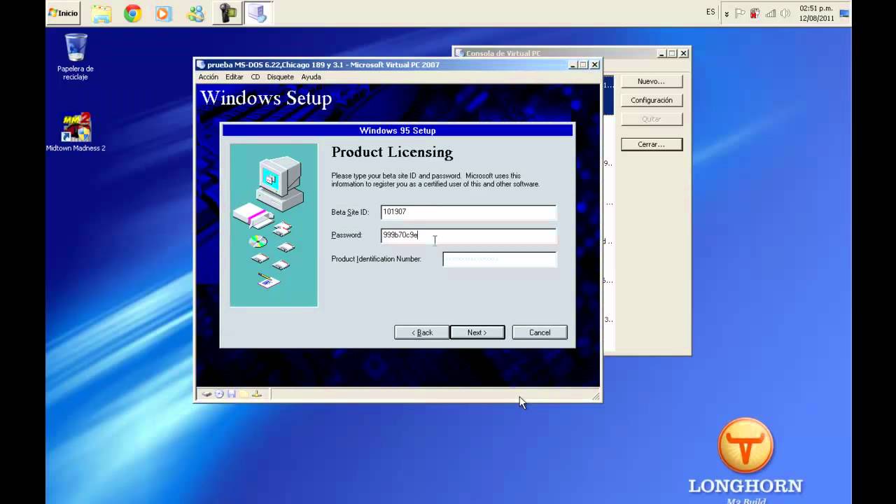 Como Instalar Windows 95 Codename Chicago Build 189 Beta 1.4 - YouTube