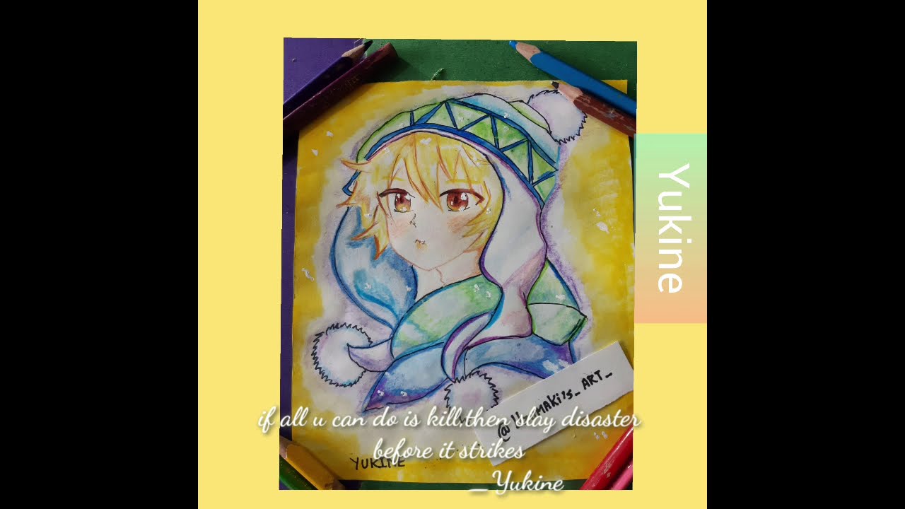 How to draw Yukine from noragami using normal color giving watercolor ...