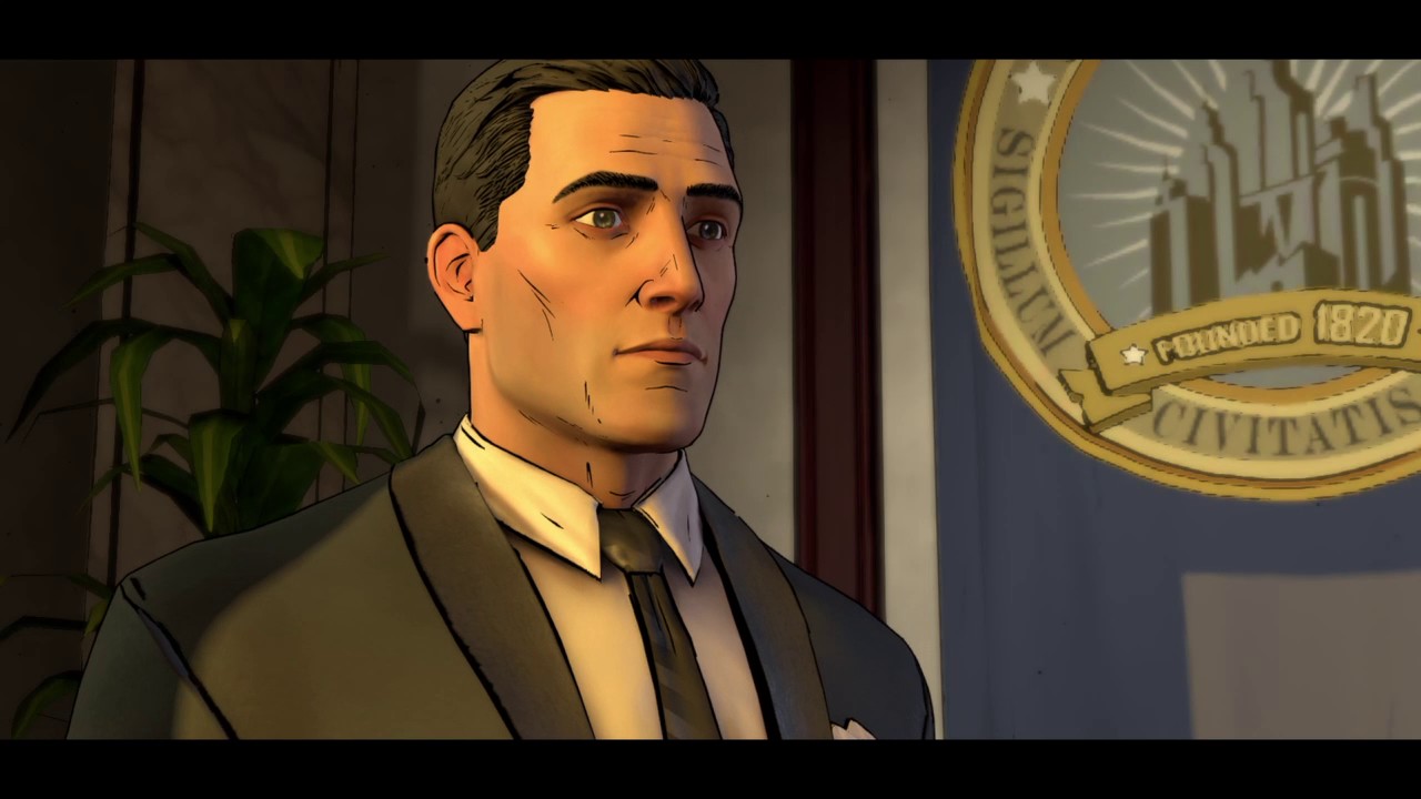 Batman episode 3 meeting Harvey at his office, Two face begins to ...