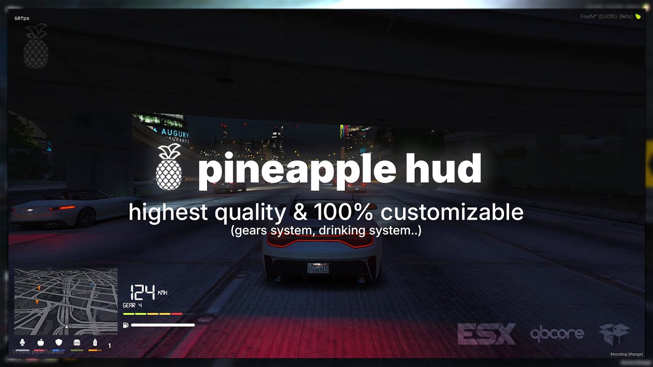 pn-hud - the most customizable hud on FiveM (ESX / QB / QBX) [+ gears, stress, compass..] - YouTube