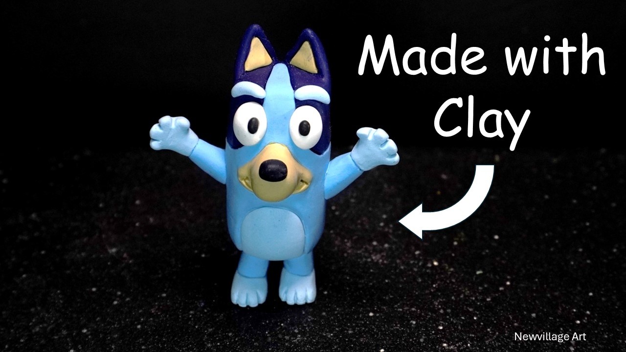Making a Bluey from Bluey with Polymer Clay #clayartwork #bluey - YouTube