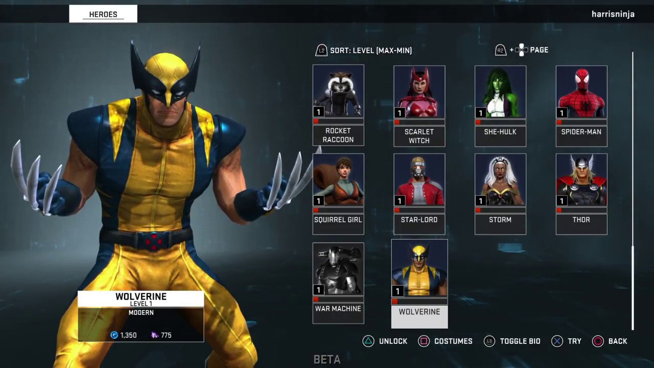 Marvel Heroes Omega character testing 4 - YouTube