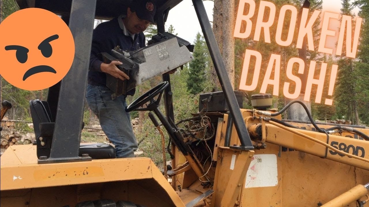 Part 2, Case 580D Backhoe project. Vandalized and Neglected Dash Panel ...