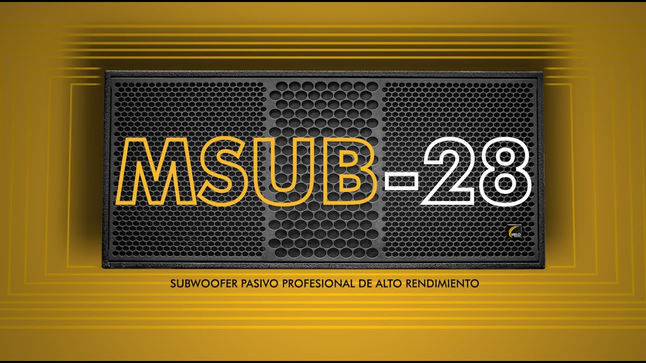 MSUB-28 - Subwoofer Pasivo - YouTube