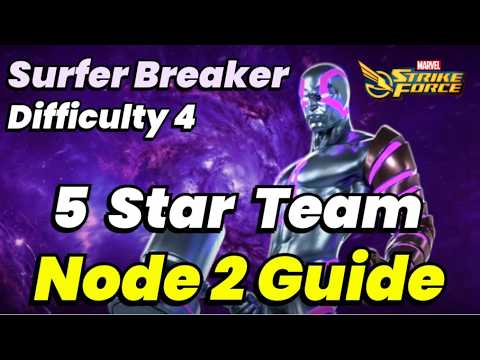 Surfer Breaker: Node 2 Guide! 5 Star Team WORKS! Difficulty 4 Full Gameplay | MARVEL Strike Force