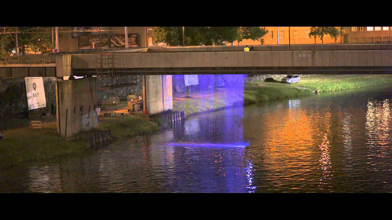 Interactive Water Screen Installation (short version) / Interaktivní ...