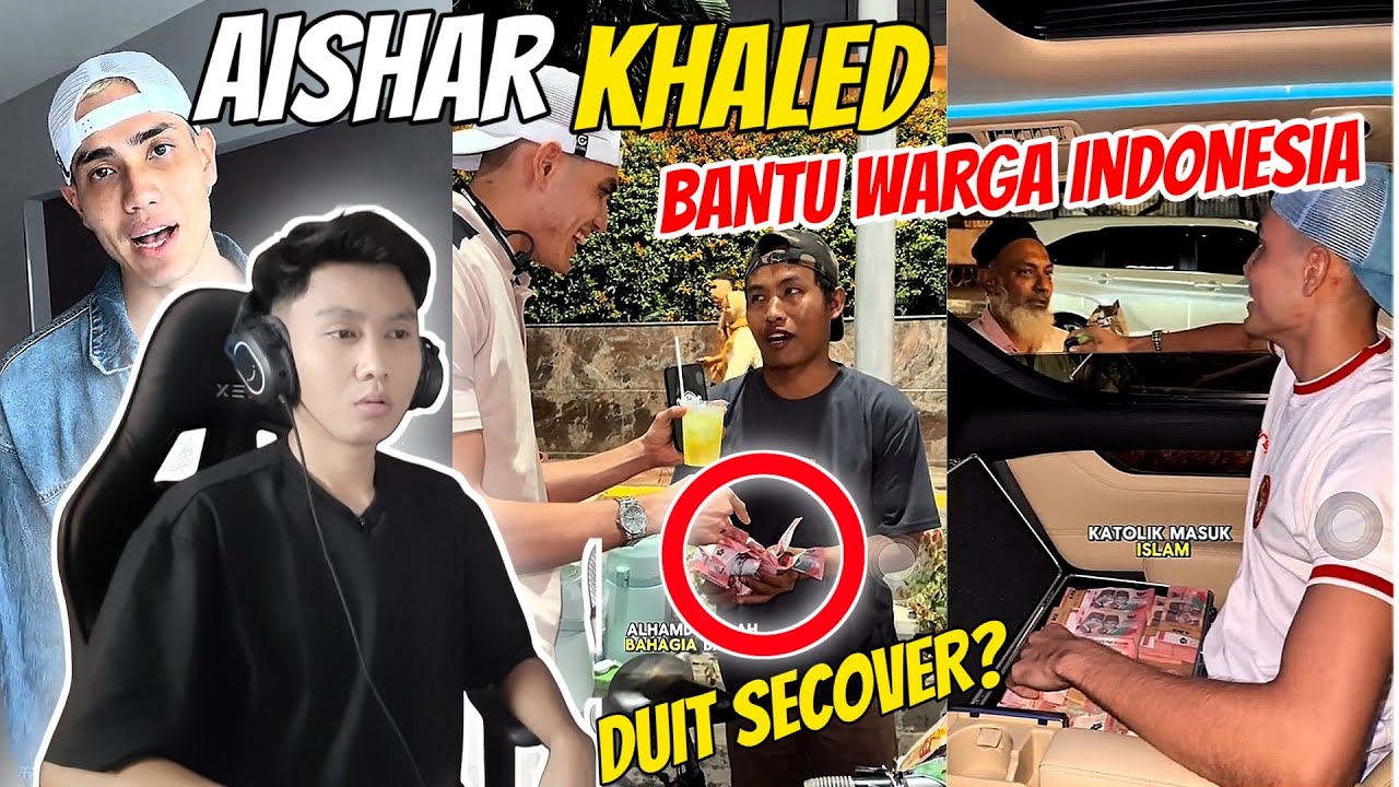 MOMENT AISHAR KHALED BANTU WARGA INDONESIA ! Bukti orang Malayaia cinta ...