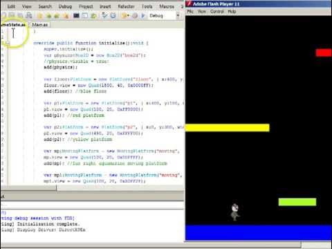 FlashDevelop Platform Game Using Citrus Game Engine - YouTube