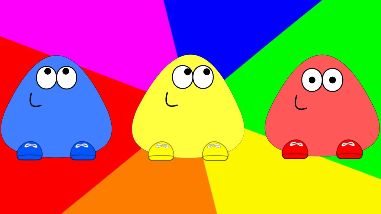 Blue Pou VS Yellow Pou VS Red Pou | Sky Jump - YouTube