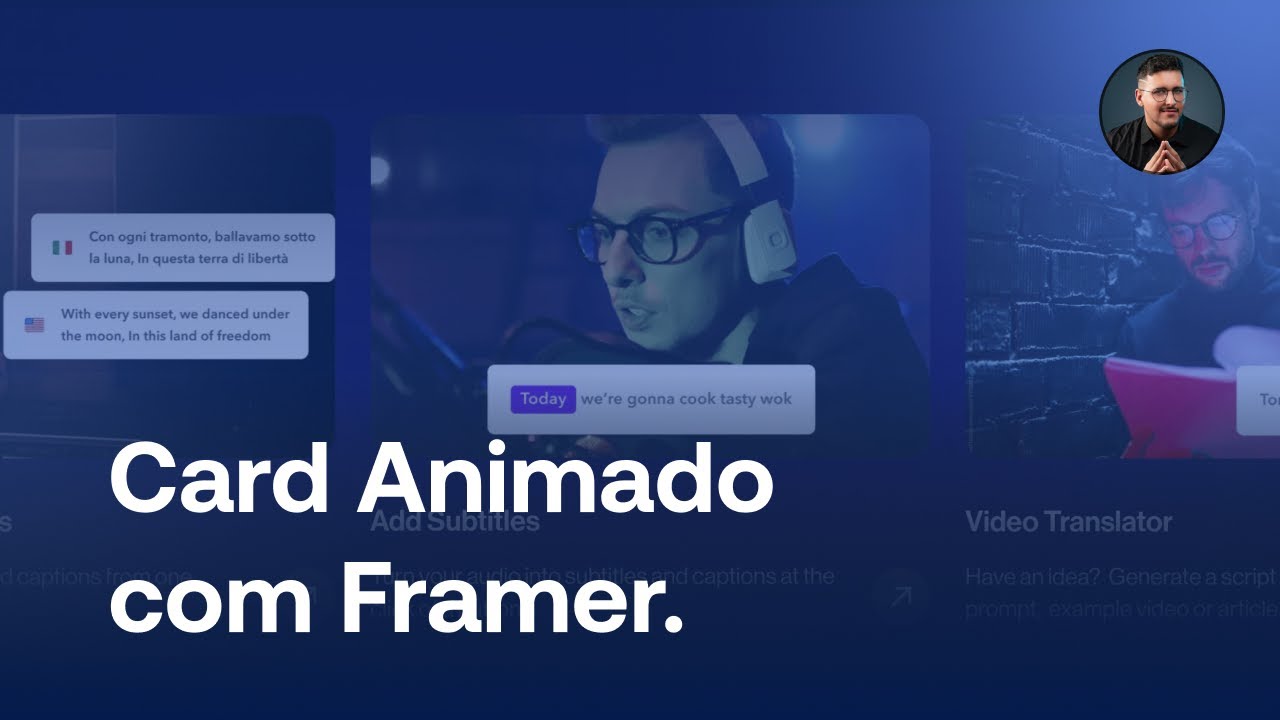 Como Criar um Card Animado com Framer - Estilo Captions AI - YouTube