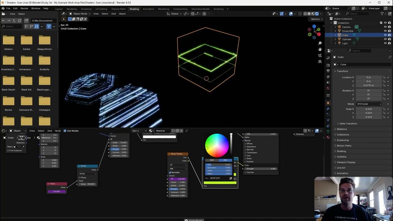 shaders for projection mapping - YouTube