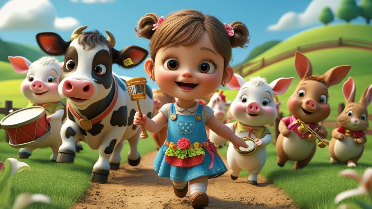 Farm Animal ROCKSTARS Take the Stage | Farm Animal Band | Nursery Rhyme ...