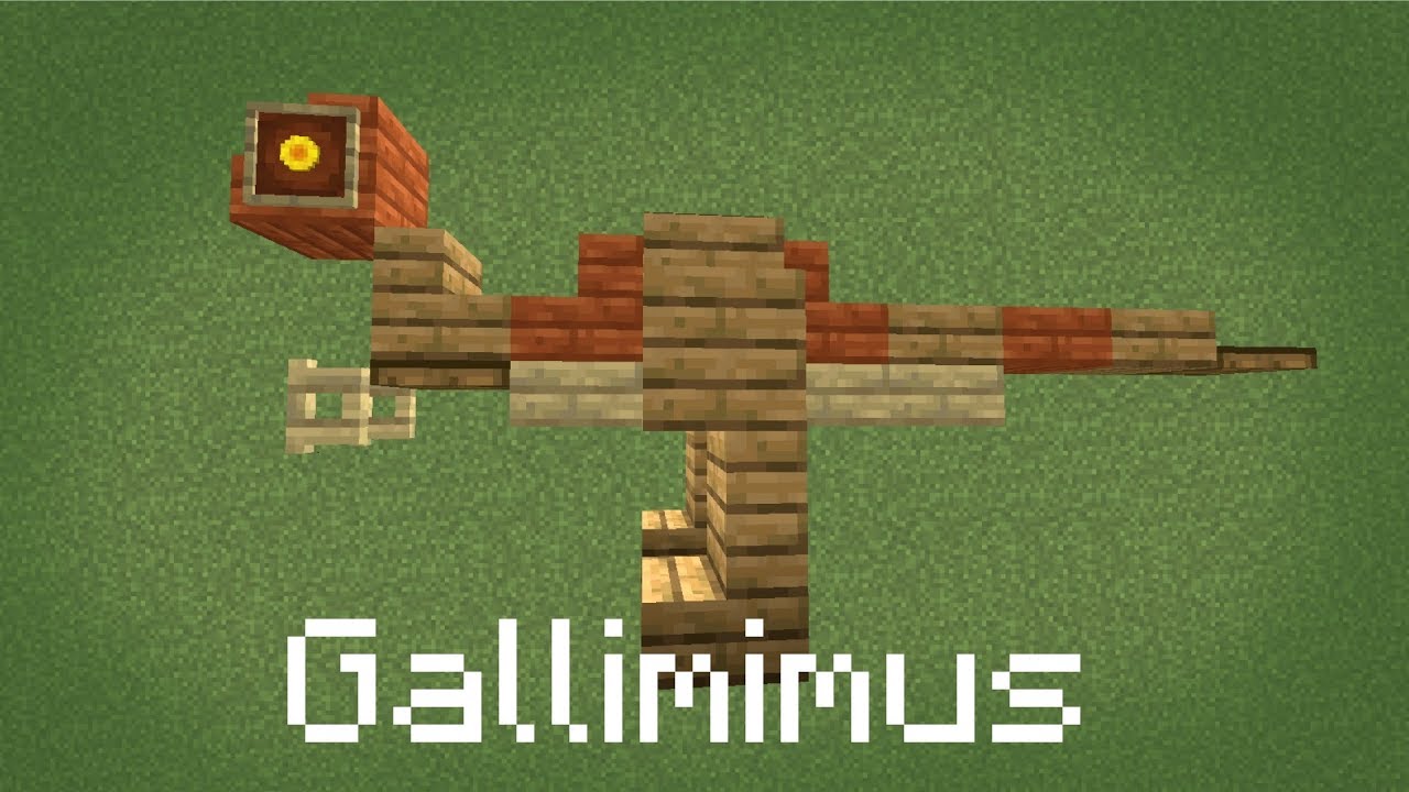 Minecraft | How To Build: Gallimimus - YouTube