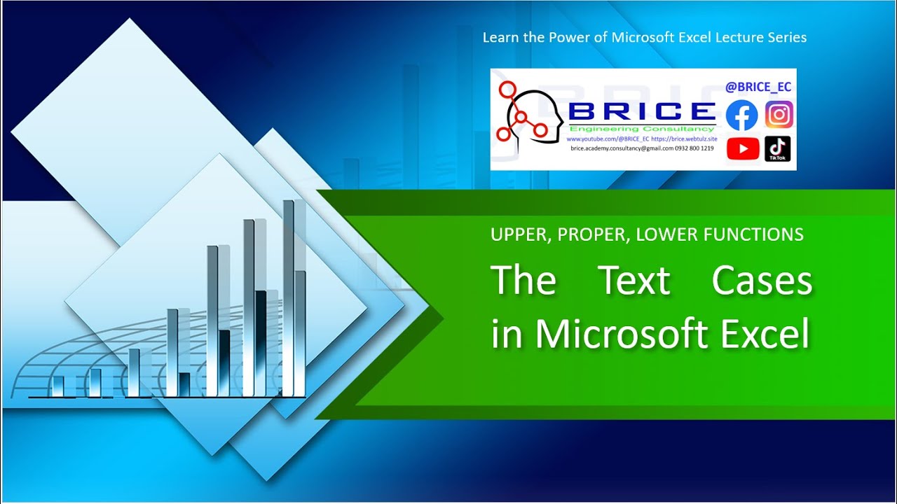 THE TEXT CASES IN MICROSOFT EXCEL - YouTube